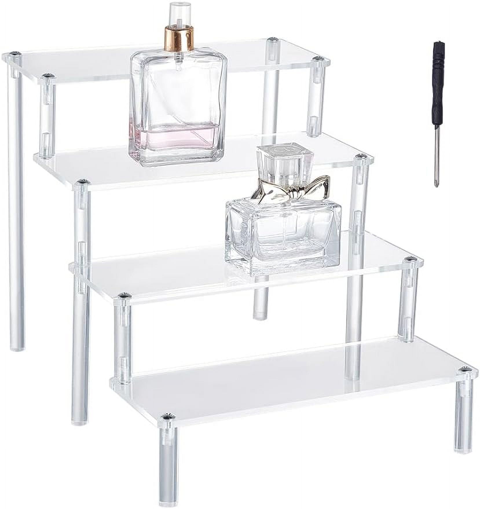 4 Tier Clear Acrylic Display Riser Acrylic Display Shelf Cupcake Stand ...
