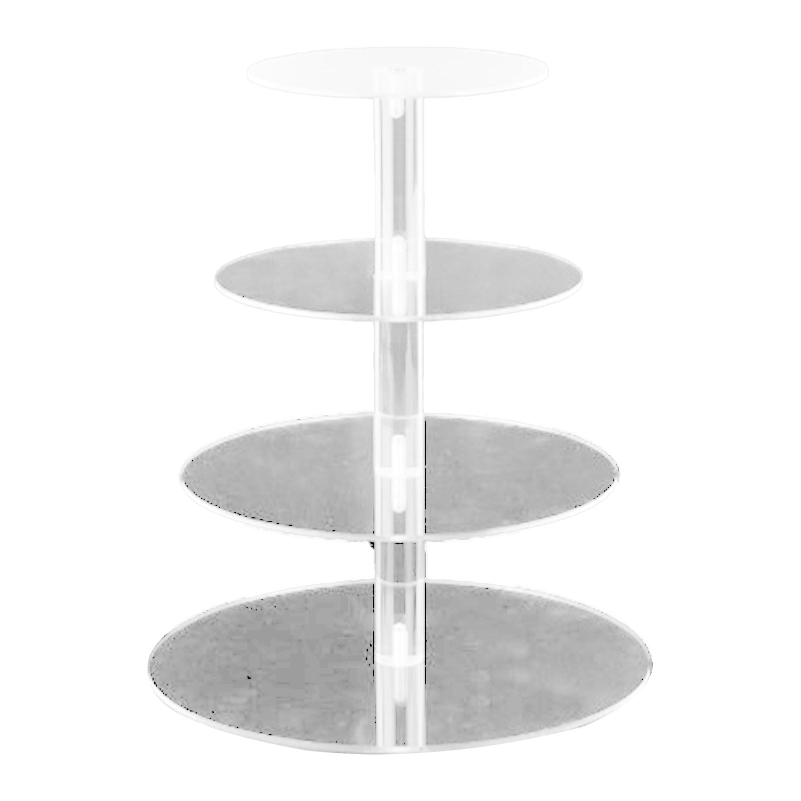 4-Tier Clear Stand for Stable Party Display & Serving Acrylic Cupcake ...