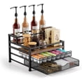 4 Tier Coffee Syrup Rack Organizer, Coffee Bar Organizer for Countertop ...