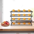 4-Tier Collapsible Cooling Rack – 16" x 10" Adjustable Stackable Non ...