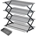 4 Tier Collapsible Cooling Rack - 3 Setting Design, Adjustable ...
