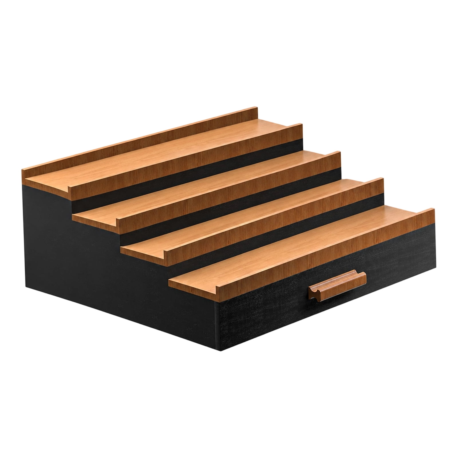 4-Tier Cologne Organizer with Drawer, Wooden Perfume Organizer Shelf ...
