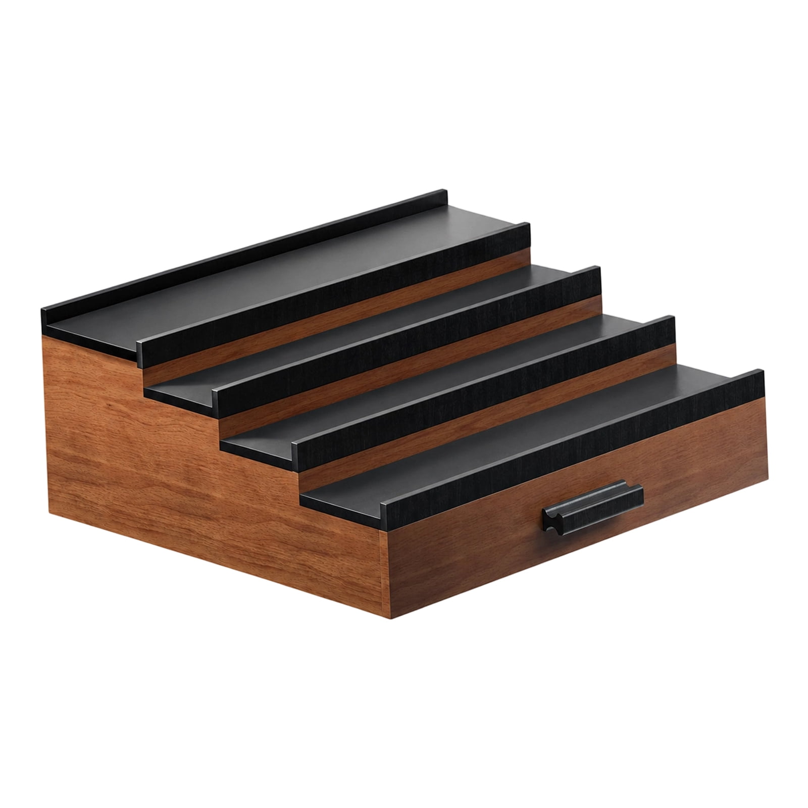 4-Tier Cologne Organizer with Drawer, Wooden Perfume Organizer Shelf ...