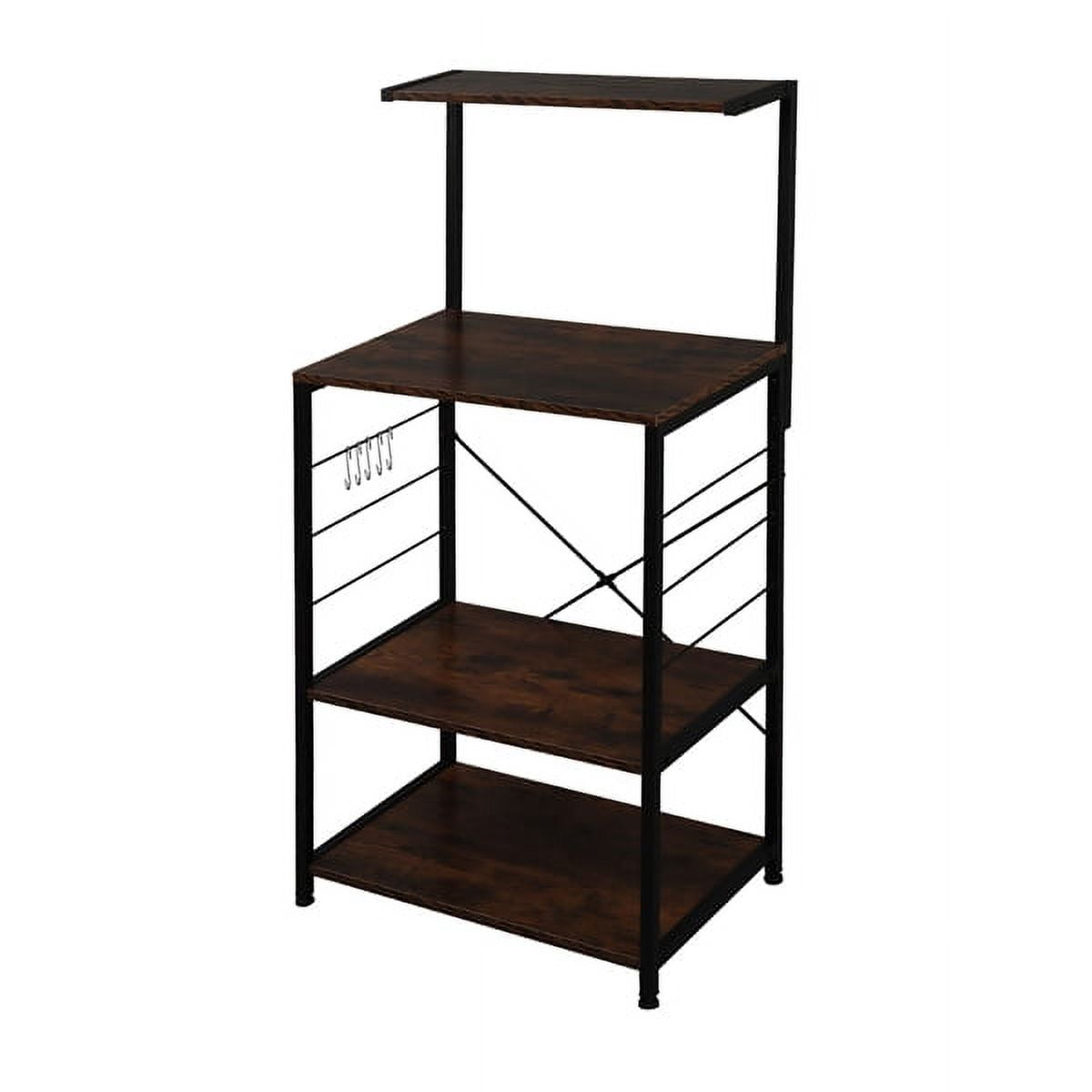 4 Tier Corner Bakers Rack, Microwave Stand Racks Storage Shelf for ...