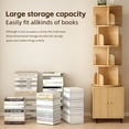 4-Tier Corner Bookshelf ,360 ° Rotating Bookcase with Storage Cabinet ...