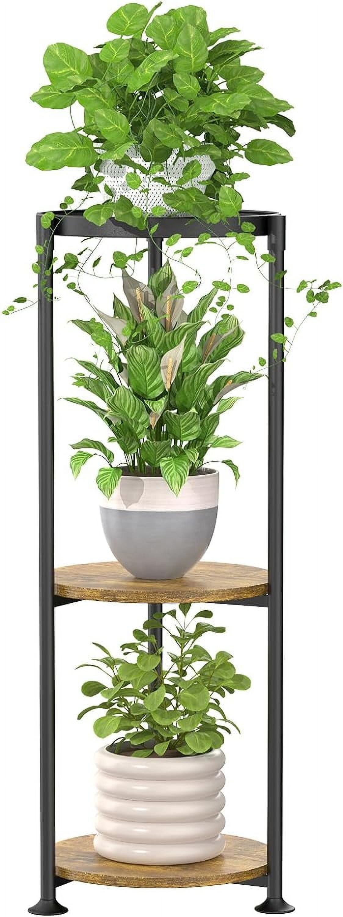 4 Tier Corner Plant Stand Indoor, 45 Inch Tall Vertical Metal Flower ...
