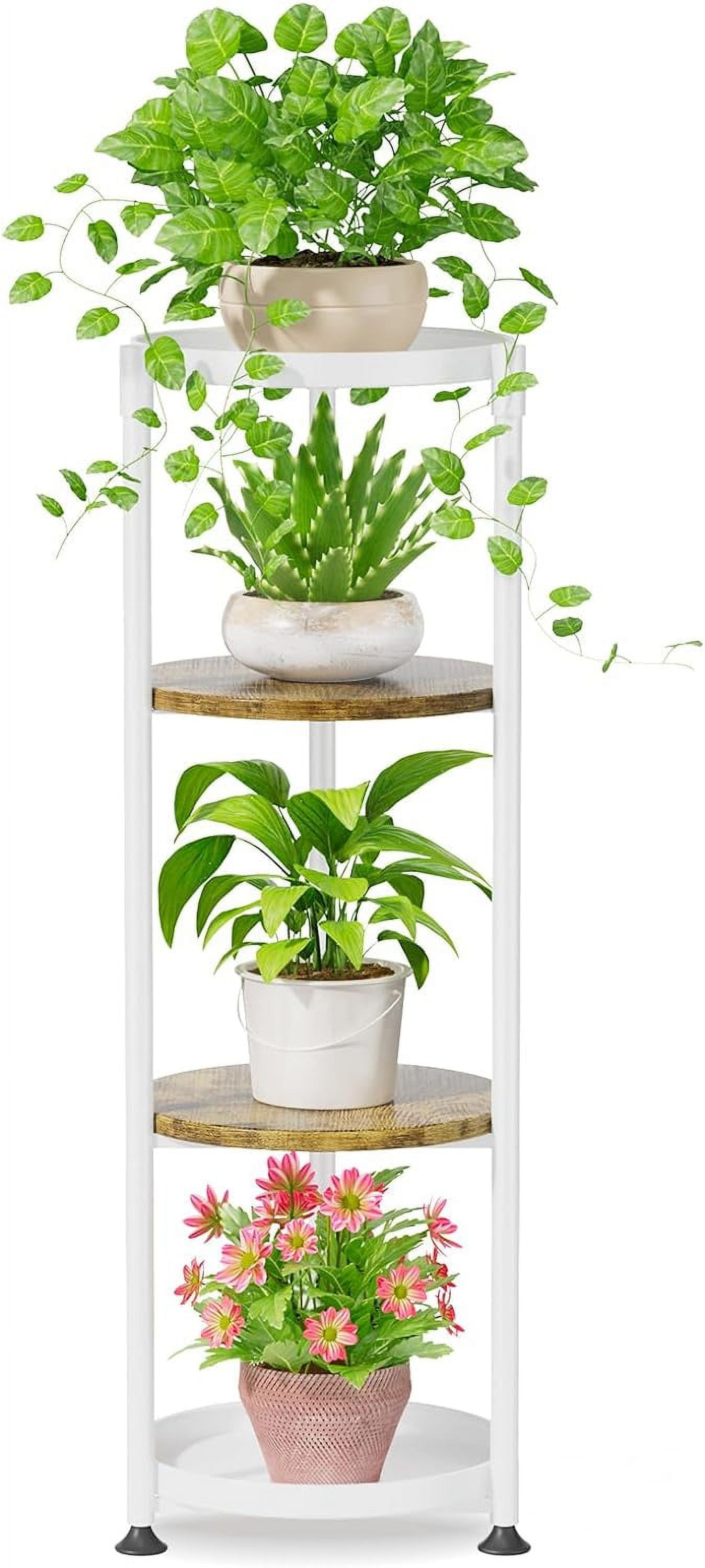 4 Tier Corner Plant Stand Indoor, 45 Inch Tall Vertical Metal Flower ...