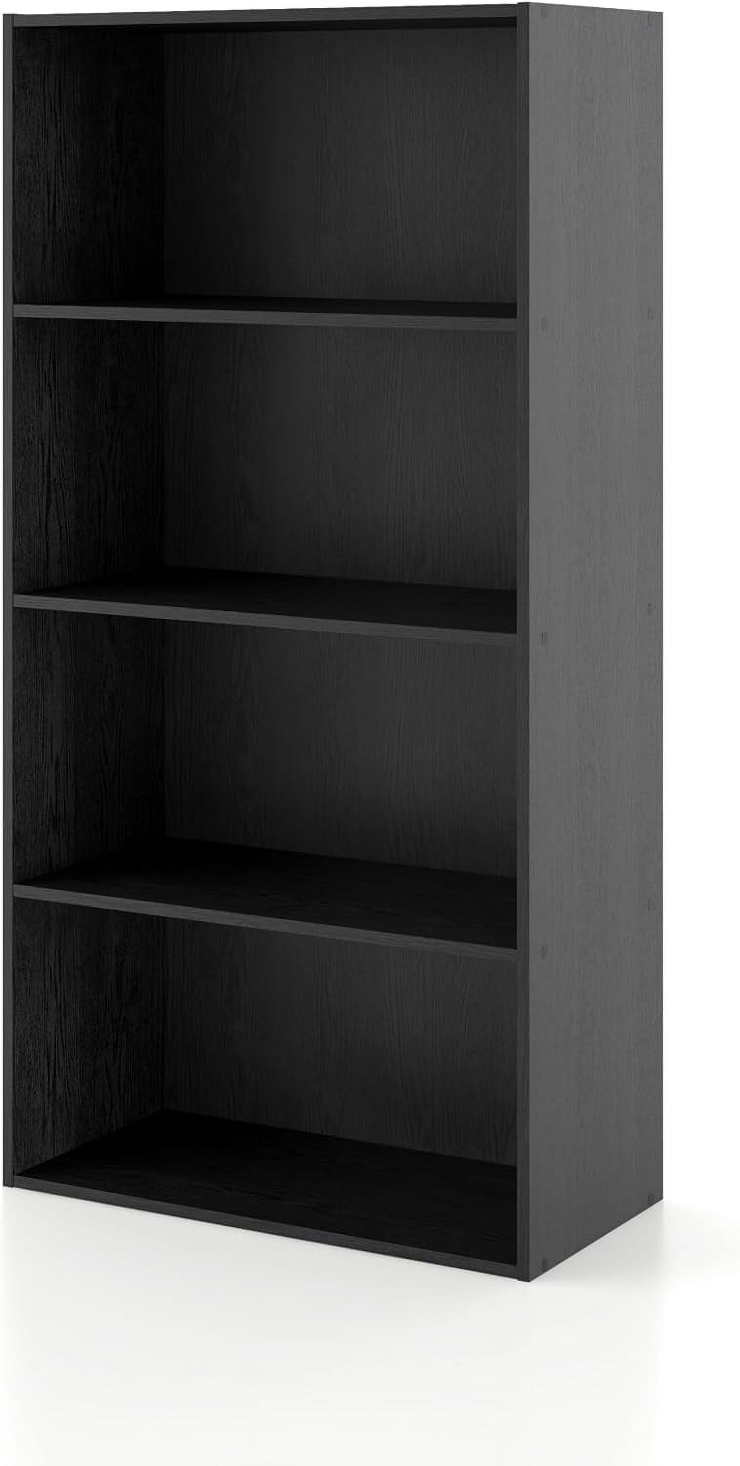 4-Tier Cube Storage Organizer Shelves, Stackable Wood Bookcase Fits ...