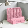 4 Tier Desk File Organizer, Plastic Desktop Document Sorter Rack ...
