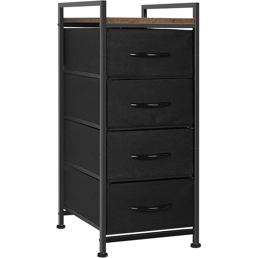 4 Tier Drawer Closet Organizer Black - Walmart.com