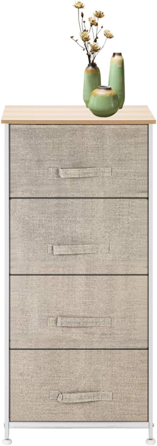4-Tier Dresser Tower, Fabric Drawer Organizer With 4 Easy Pull Drawers ...