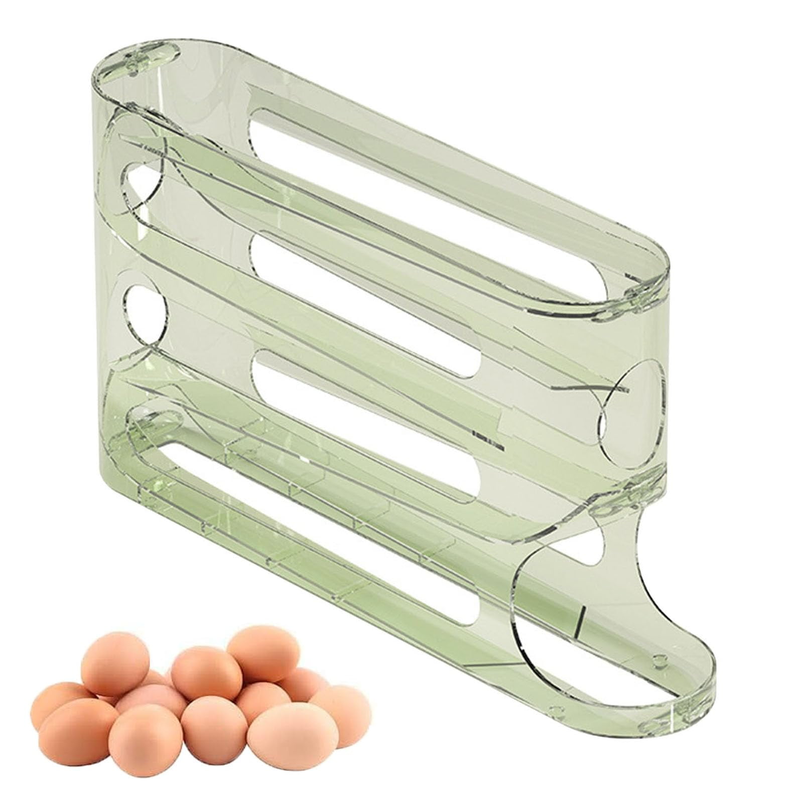 4 Tier Egg Holder for Refrigerator, 2024 New Automatic Scrolling Egg ...