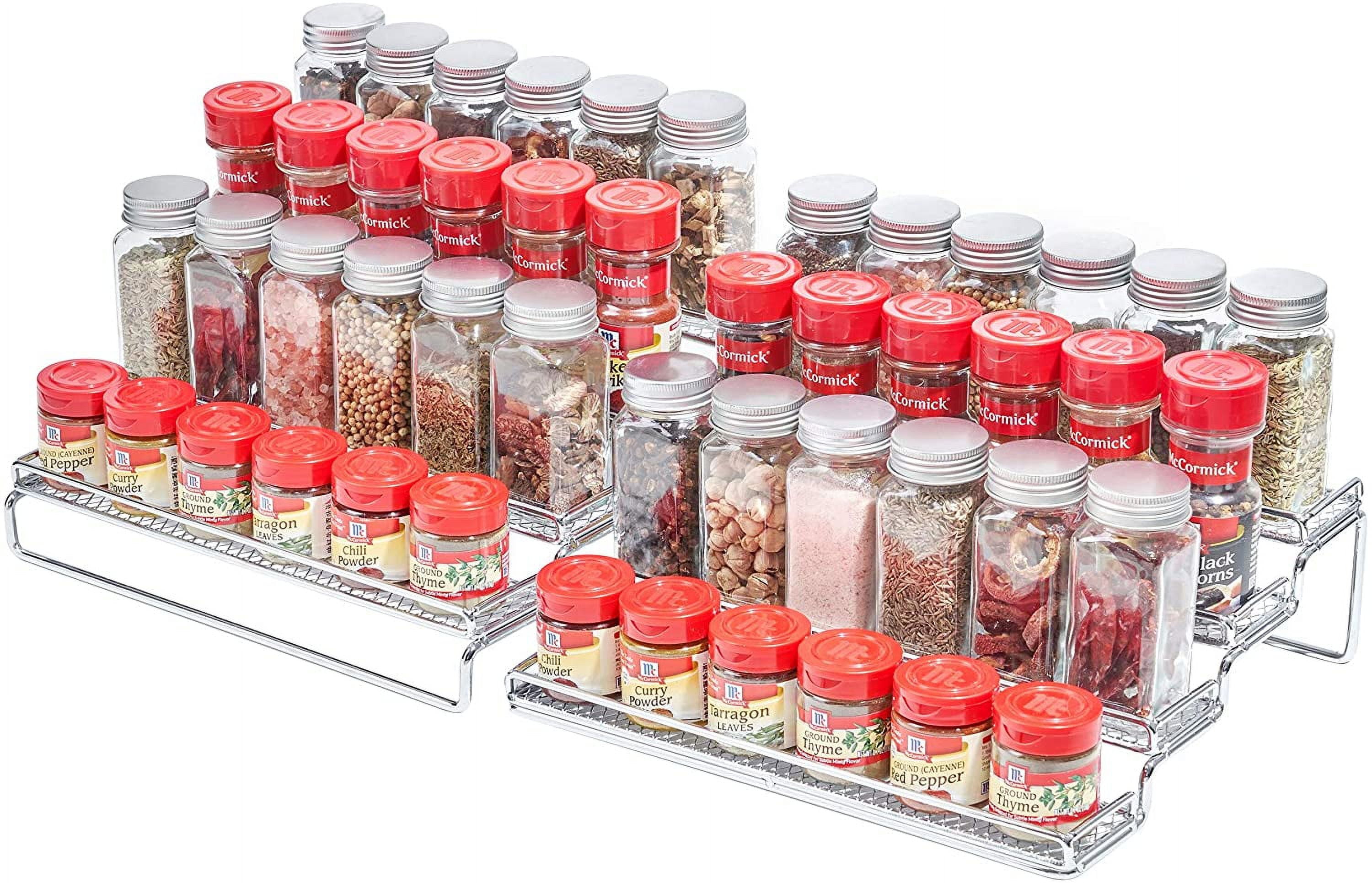 4 Tier Expandable Spice Rack Organizer (11.4 to 22.8 Inch) Step Shelf ...