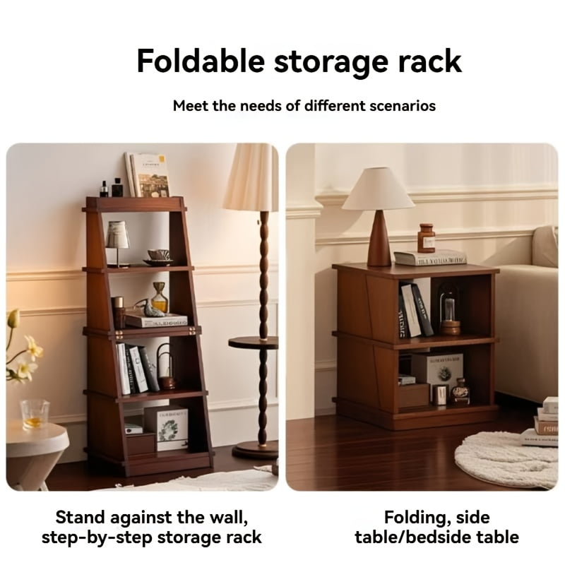 4-Tier Foldable Vertical Shelf, Plant Stand, Bathroom Shelf, Practical ...