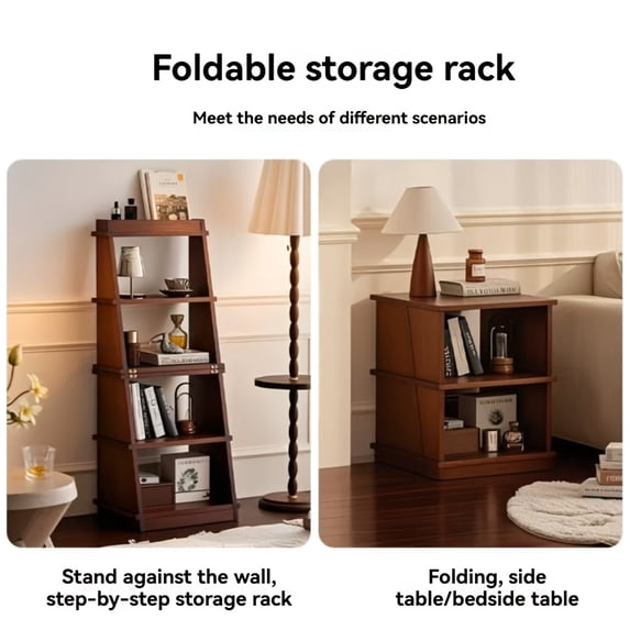 4-Tier Foldable Vertical Shelf, Plant Stand, Bathroom Shelf, Practical ...