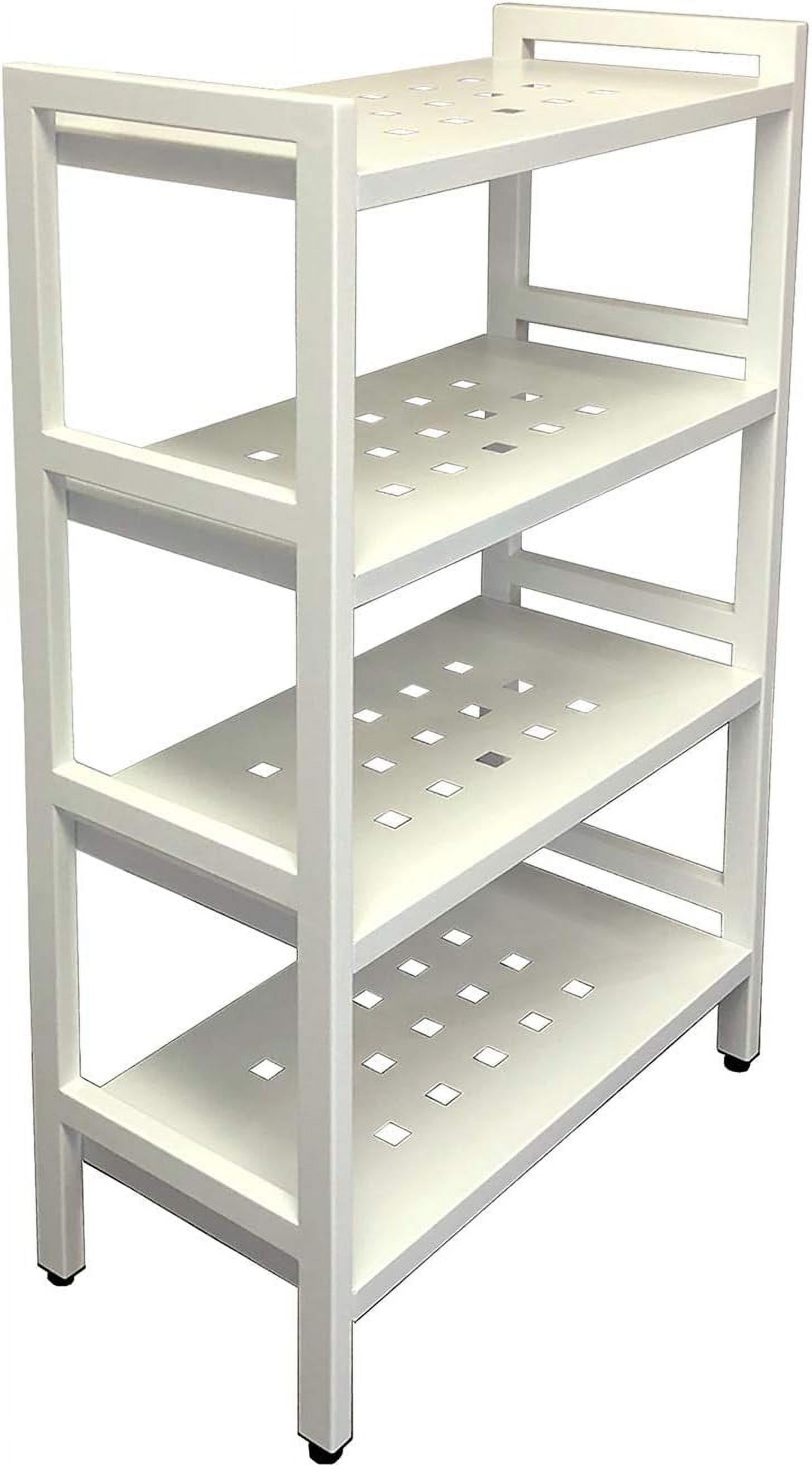 4-Tier Free Standing Rectangular Bathroom Utility Storage Shelf Rack ...