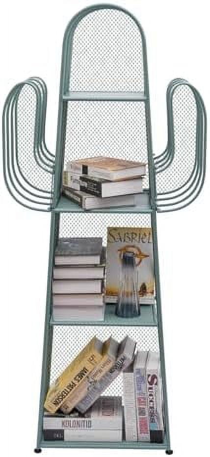 4-Tier Freestanding Ladder Bookshelves, Cactus Bookcase Storage ...