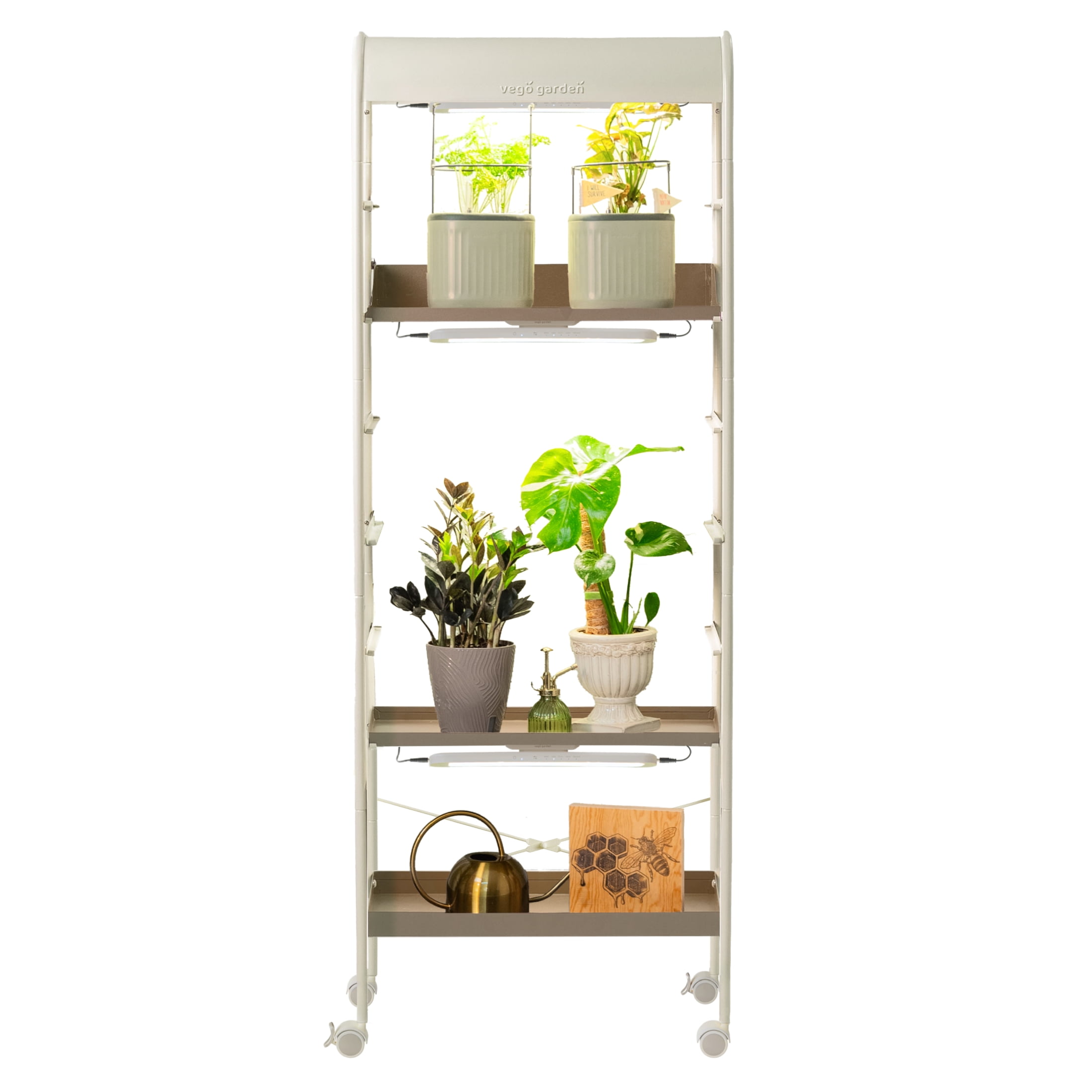 4 Tier Grow Light Garden, Plant Stand with Grow Light for Indoor Plants ...