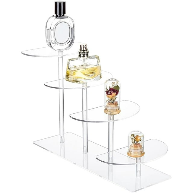 4 Tier Half Round Acrylic Display Riser Clear Acrylic Display Holders ...