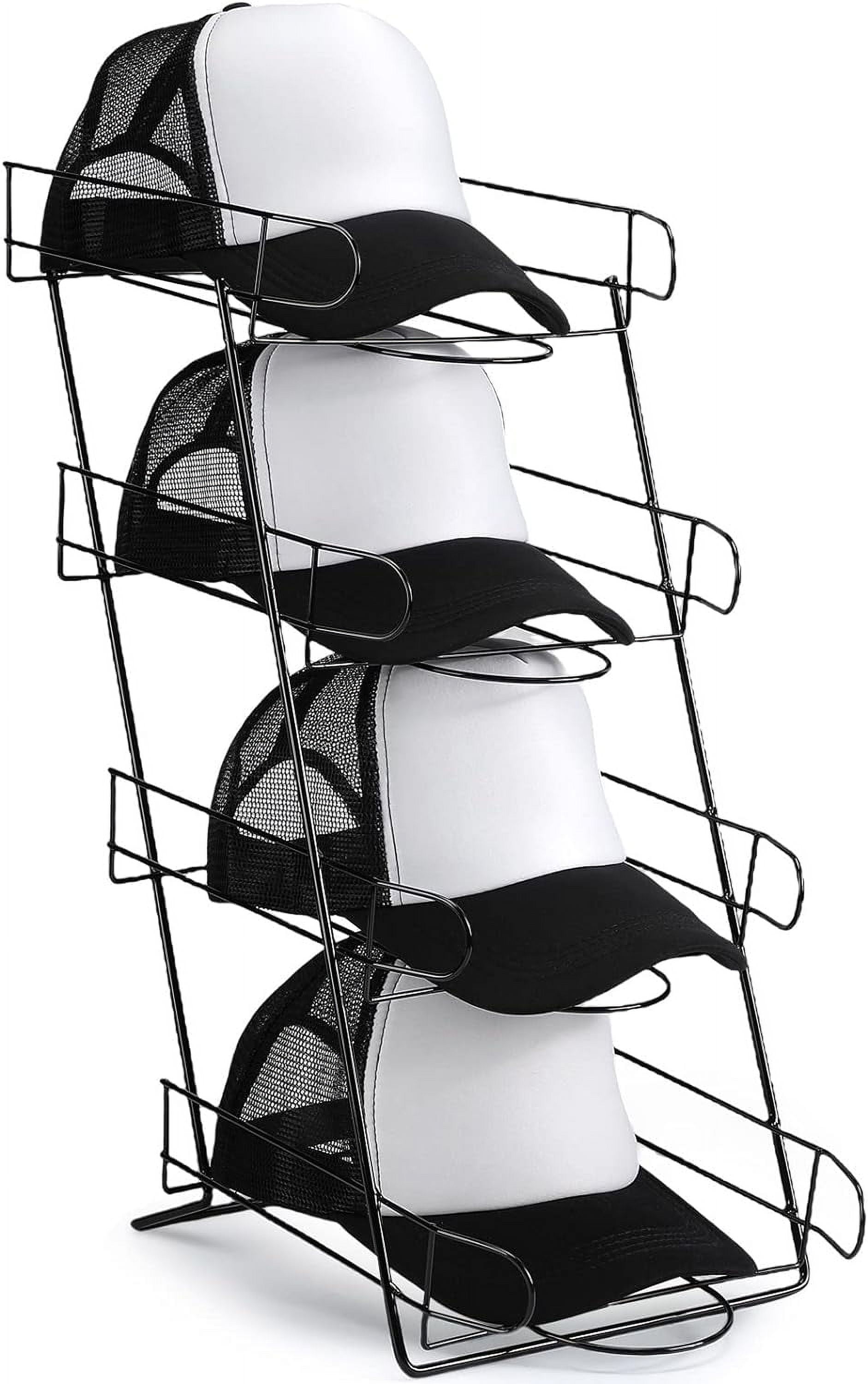 4 Tier Hat Display Stand Wire Countertop Hat Display Rack Boutique ...