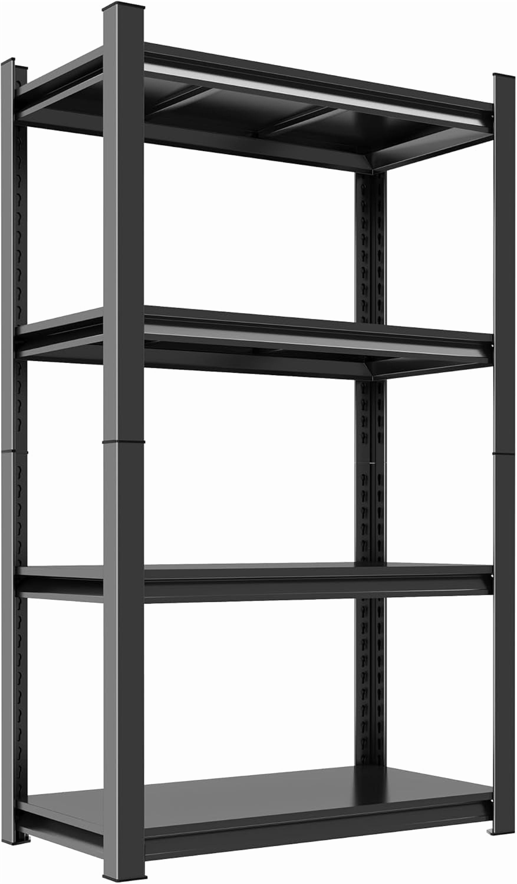 4-Tier Heavy Duty Bookshelf, Sturdy Metal Bookcase with Adjustable ...