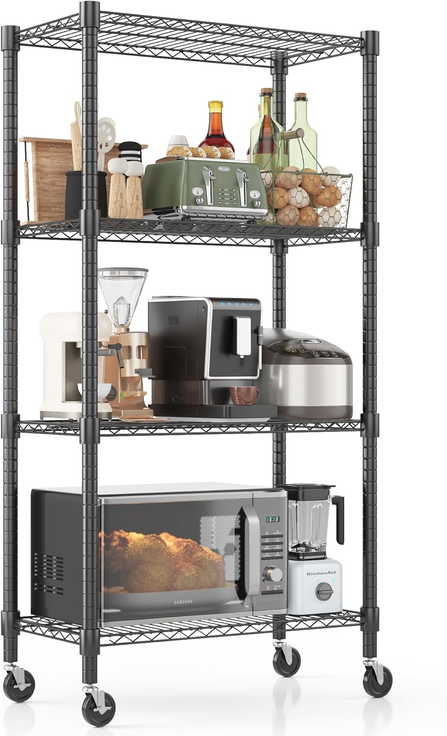 4 Tier Heavy Duty Metal Shelves for Storage Storage Racks and Shelving ...