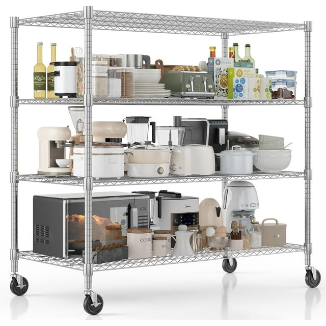 4 Tier Heavy Duty Metal Shelves for Storage Storage Racks and Shelving ...