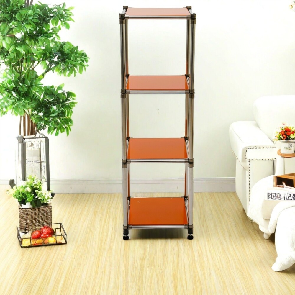 4 Tier Heavy Duty Storage Shelving Unit, Stainless Steel Open Shelves ...