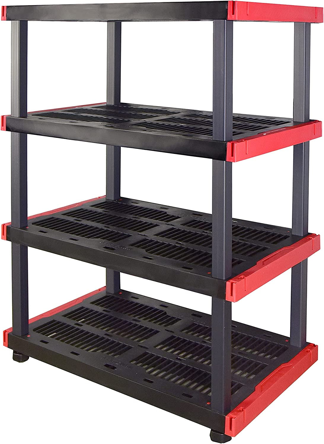 4-Tier Highly Durable Storage Rack, 200lbs/shelf, (55”H x 40”W x 24”D ...