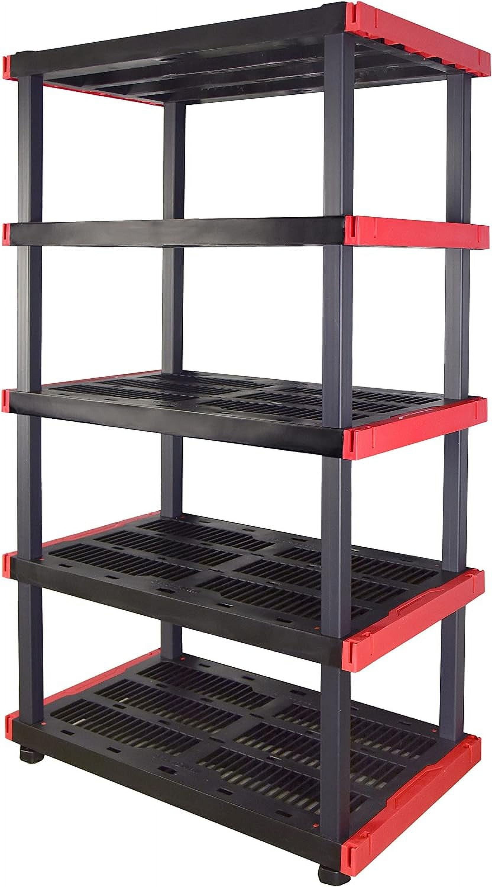 4-Tier Highly Durable Storage Rack, 200lbs/shelf,, Interlocking ...