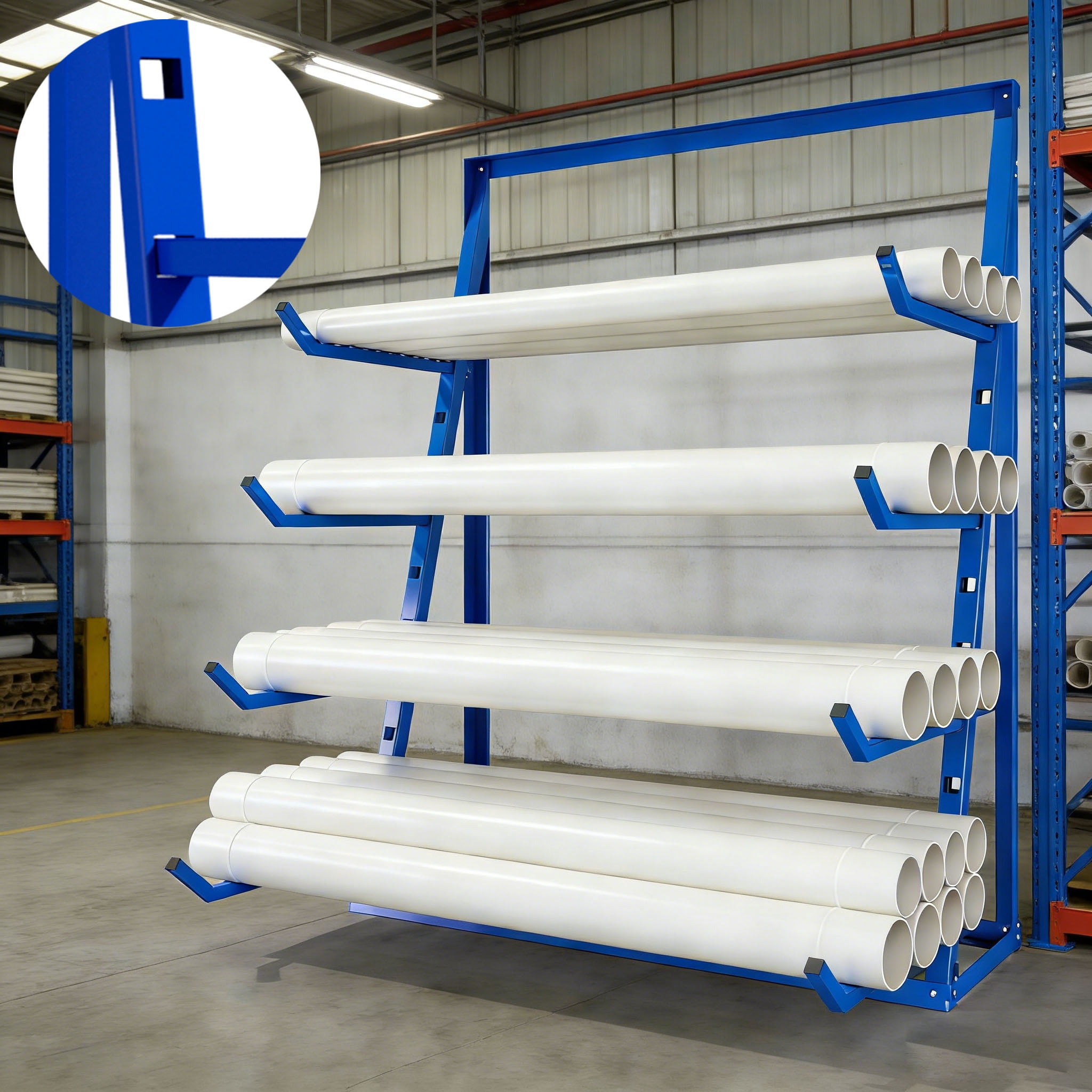 4 Tier Horizontal Lumber Storage Rack, 4000LBS Load Capacity Adjustable ...