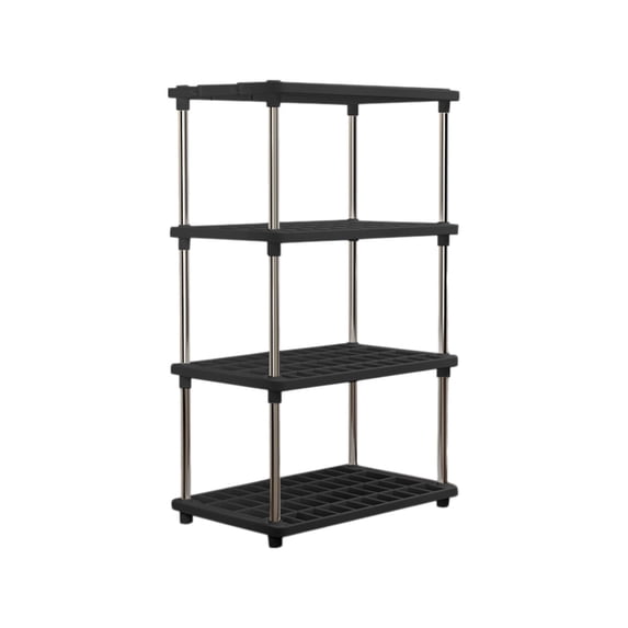 4 Tier Independent Storage Shelf, Connectable Sturdy Rack, Floor ...