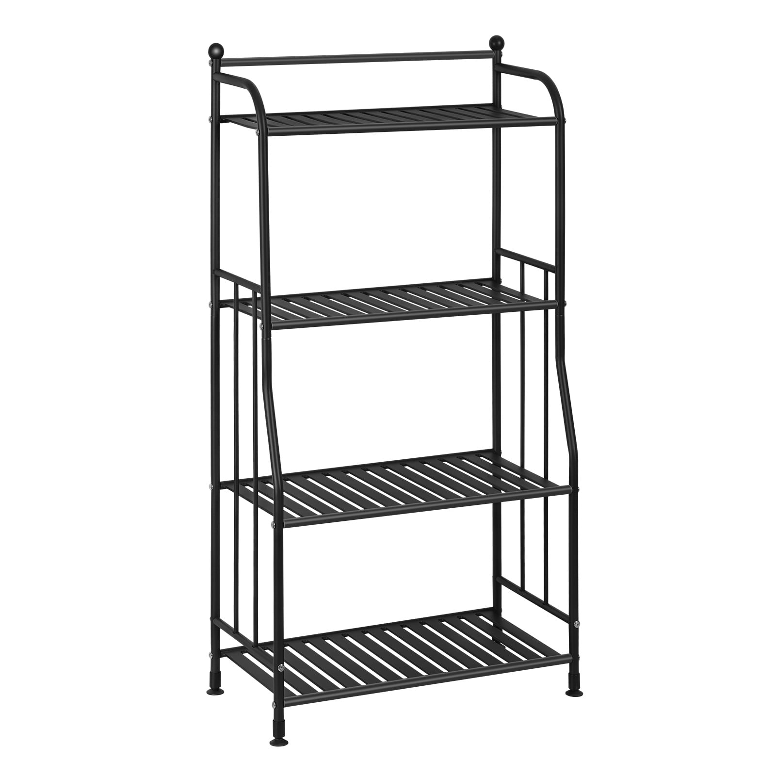Free Shipping! 4 Tier Iron Floor Standing Storage Rack, Small Bookshelf ...