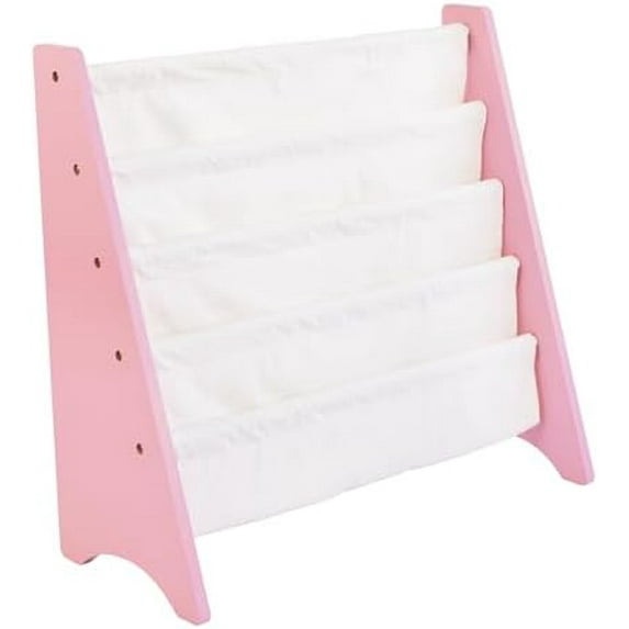 4-Tier Kids Bookshelf, Pink/White - Premium Book Shelf for Kids Rooms ...