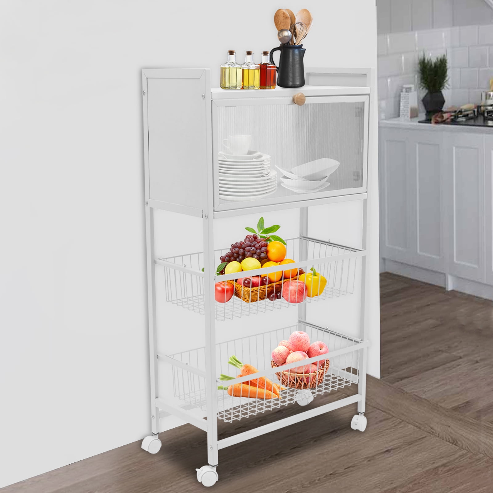 4 Tier Kitchen Baker Rack Coffee Station Microwaves Rack Storage Shelf ...