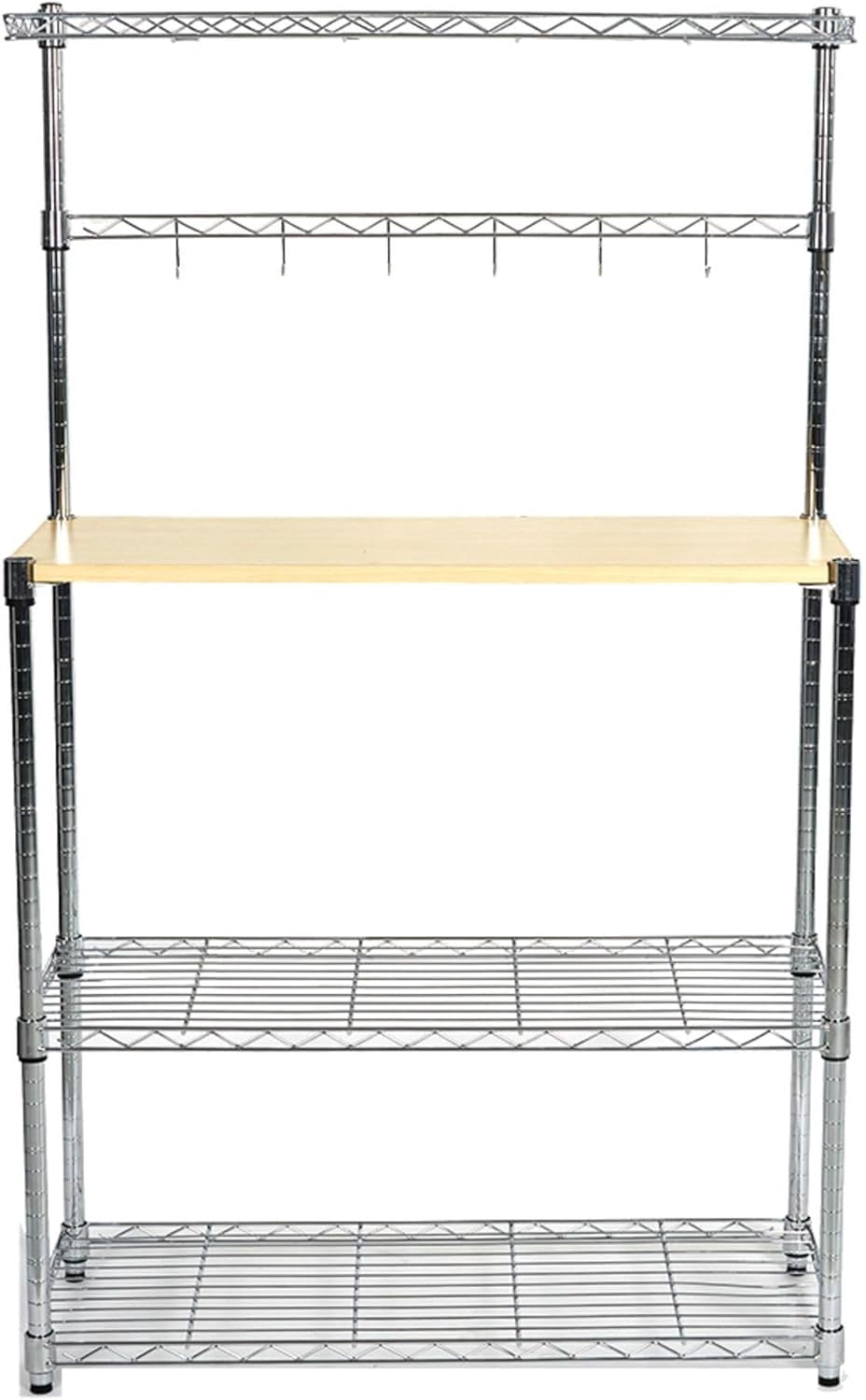 4-Tier Kitchen Standing Baker's Rack Adjustable Cart Microwave Storage ...
