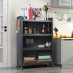Costway Portable 5-Tier Kitchen Baker's Rack, Mobile Microwave Stand ...