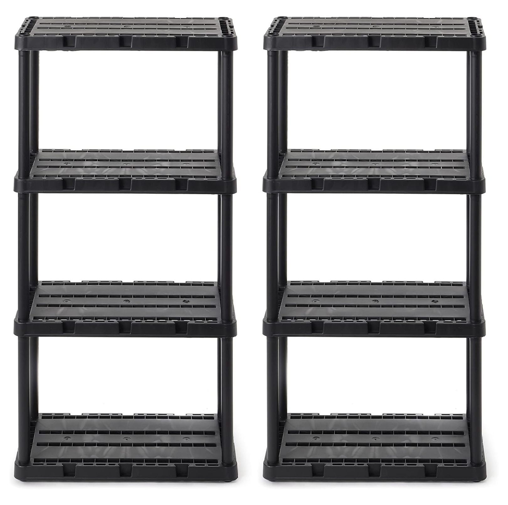 4 Tier Knect-A-Shelf Solid Light Duty Storage Unit w/Modular Mix ...