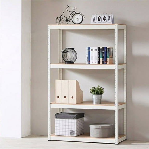 4 Tier Laminated Metal Shelving Unit Adjustable Garage Storage, Storage ...