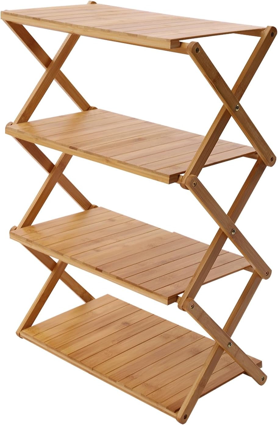 4 Tier Large Capacity Picnic Table, Portable Foldable Camping Rack ...