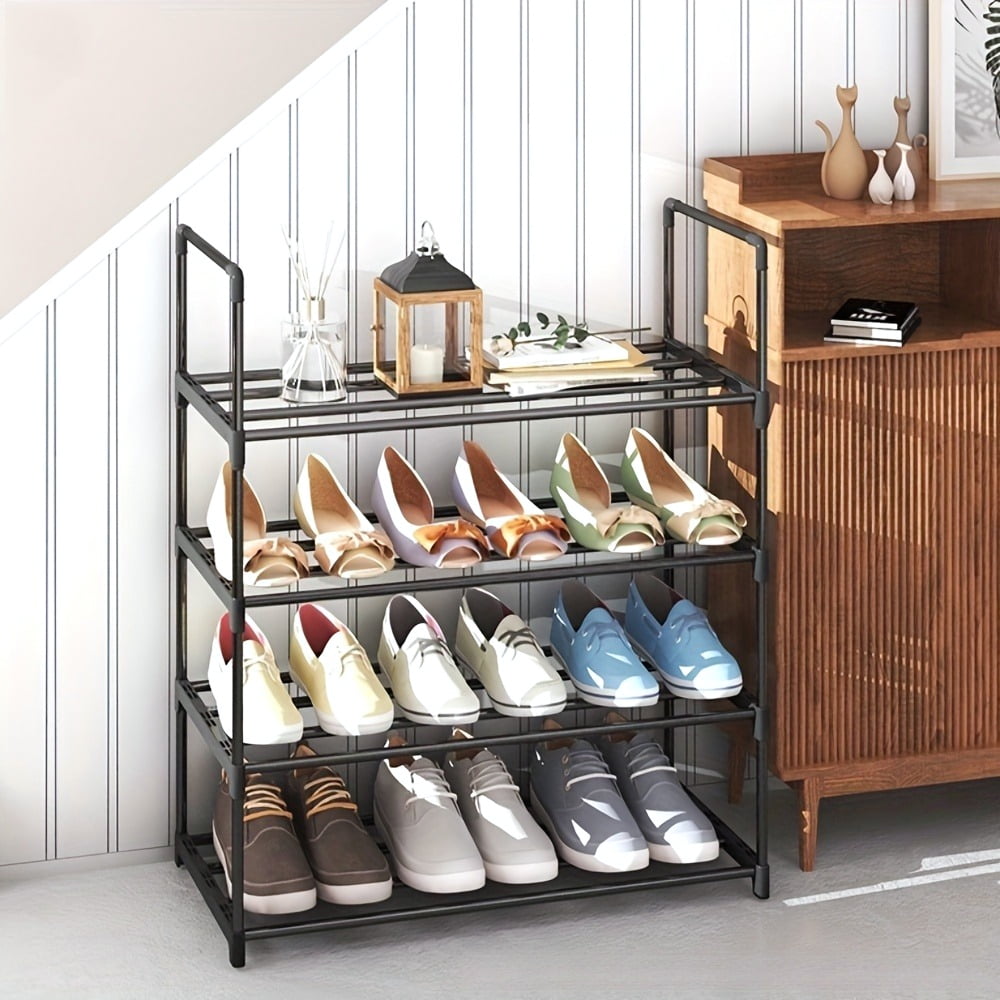 4-Tier Large Capacity Shoe Rack – Sturdy, Stackable Organizer for ...