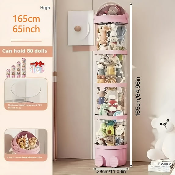 4-Tier Large Capacity Transparent Handicraft Storage Box with Flip ...