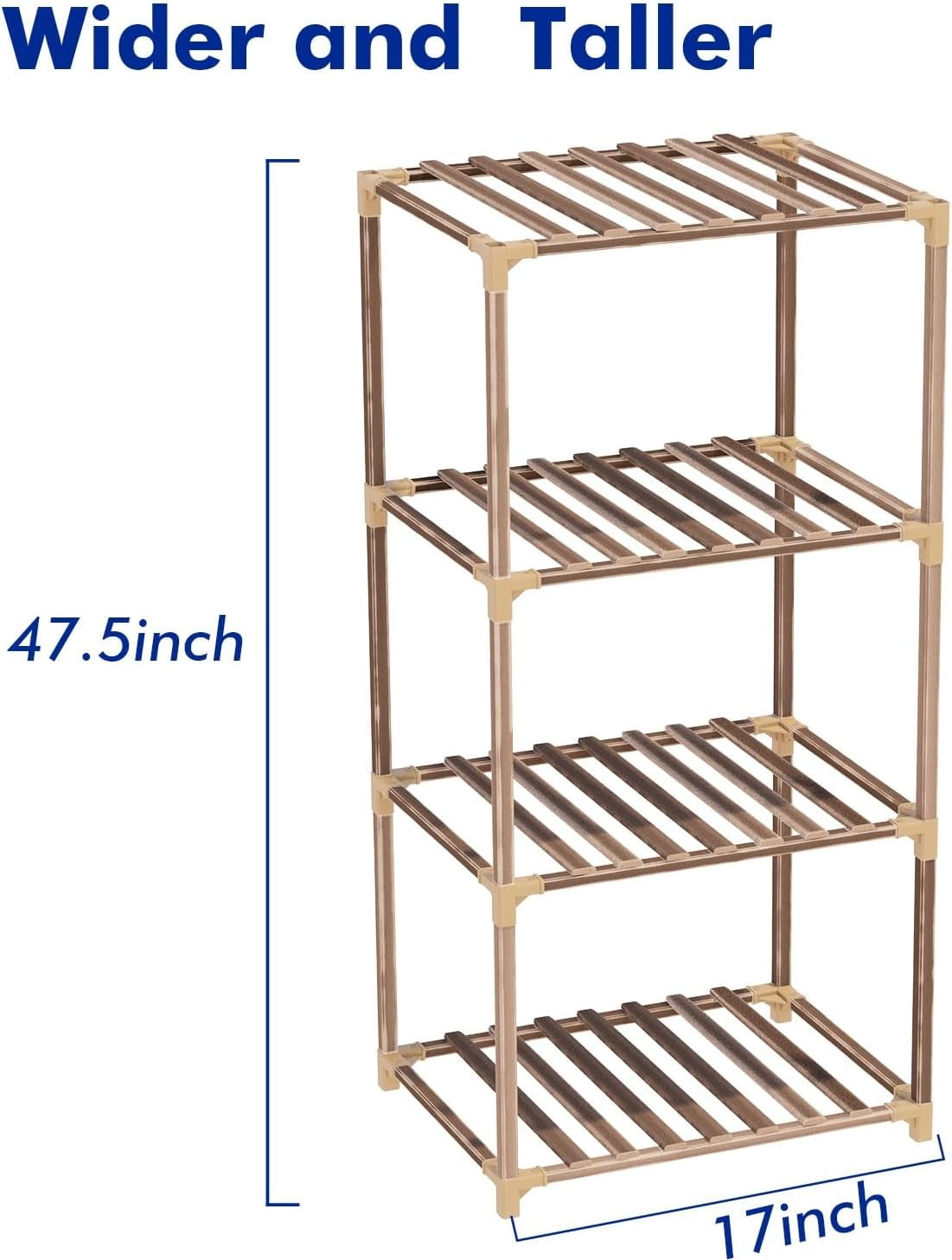 4 Tier Long Plant Stand Indoor, Outdoor Wood Plant Stands For Multiple ...