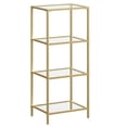 4-Tier Magazine Rack Storage Organizer - Slim Book Display Shelf for ...