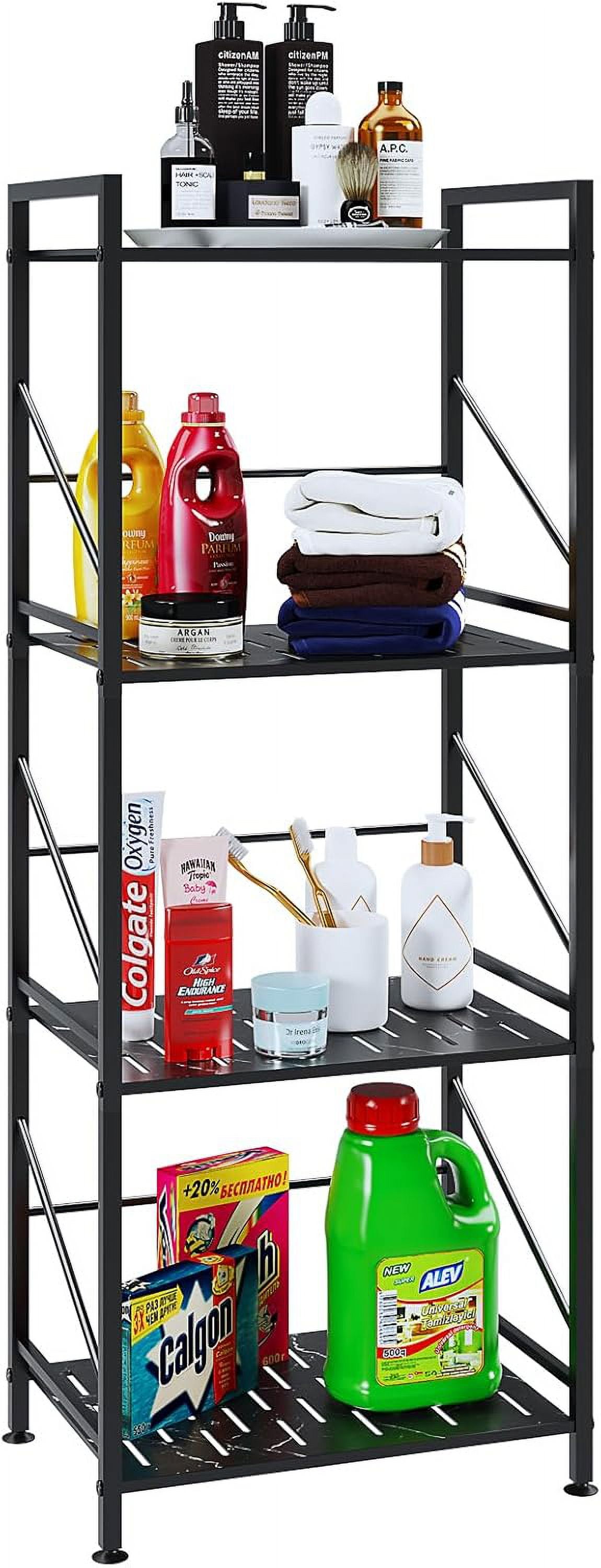 4 Tier Metal Shelving Unit, Kitchen Storage Shelf Rack,Free Standing ...