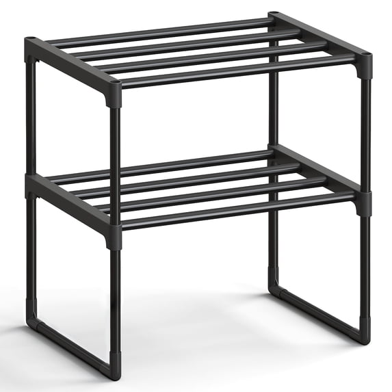 4-Tier Metal Shoe Rack Organizer, Stackable Storage Shelf for 25-30 ...