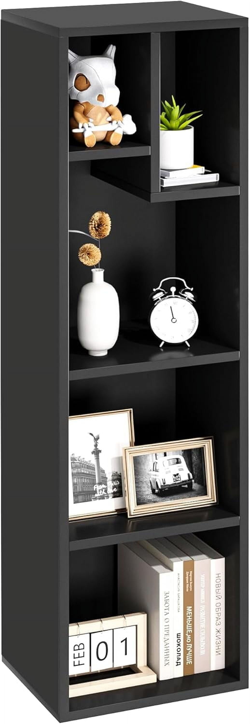 4-Tier Modern Bookcase, 42 Inch High Storage Cabinet with Height ...