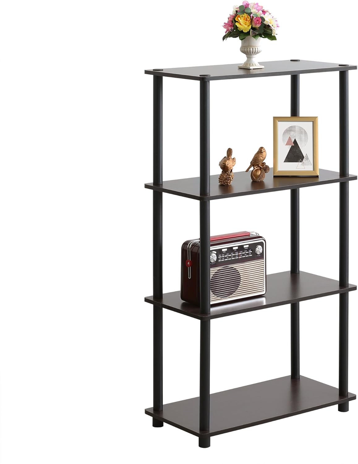 4-Tier Multipurpose Standing Shelf, Mocha Espresso - Walmart.com