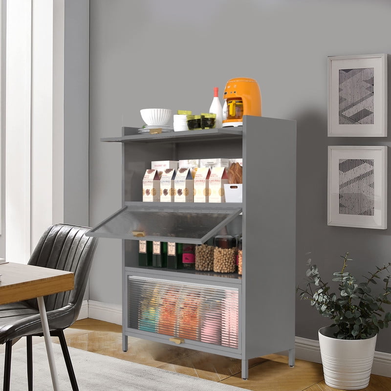 4 Tier Pantry Storage Cabinet Baker Racks for Kitchen with Storage ...
