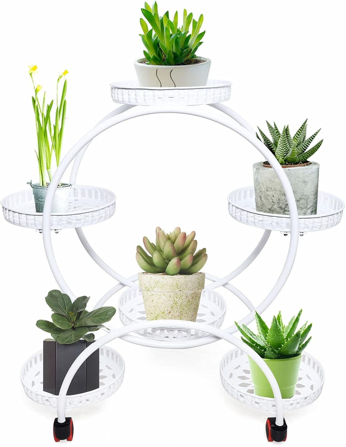 4 Tier Plant Stand for Indoor and Outdoor, Metal Plant Stand Shelf ...